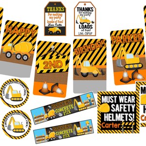 Construction Birthday Party Supplies, Items Can Be Sold Individually ...