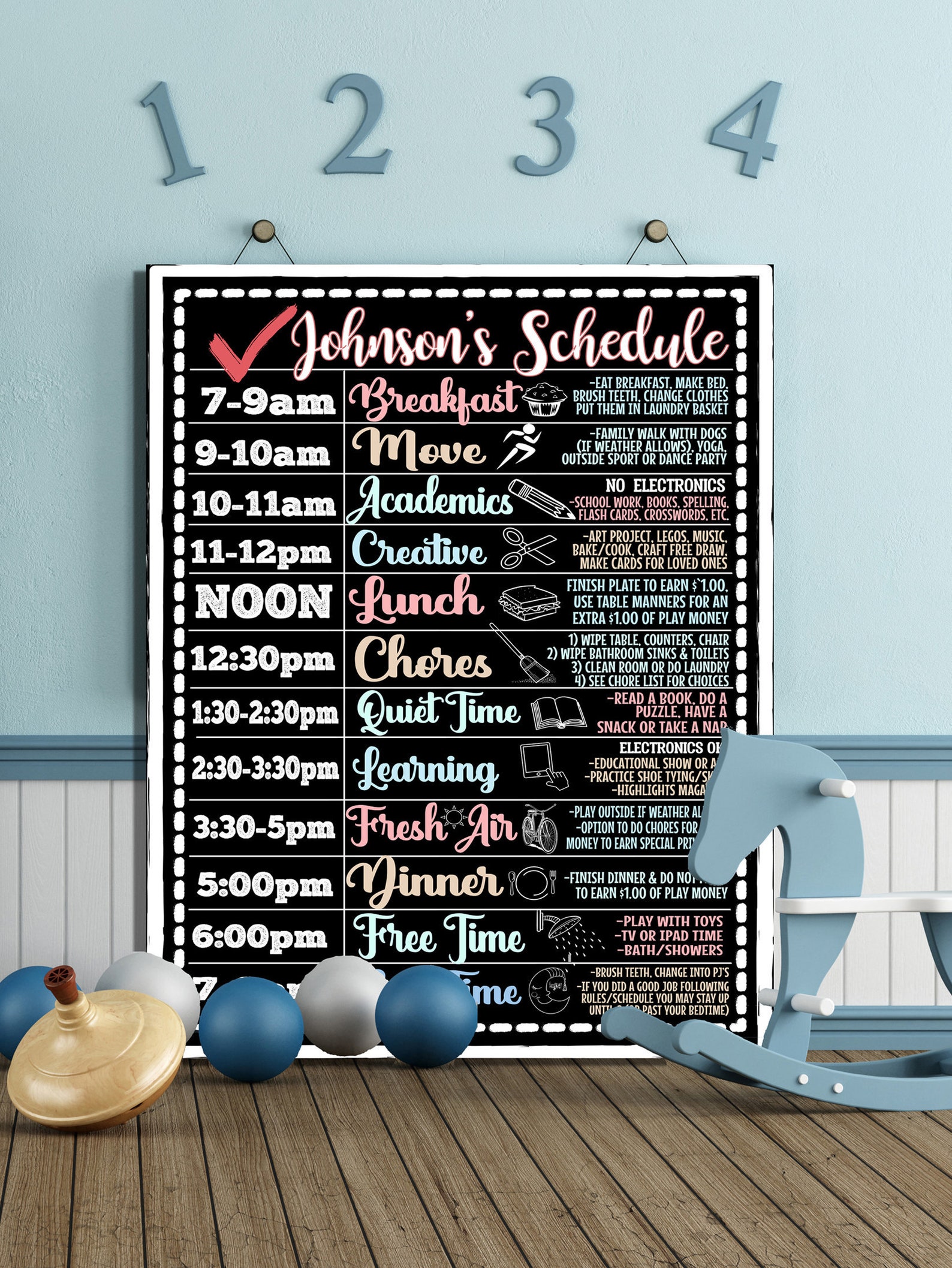 Daily Routine for Kids Personalized Daily Schedule for Kids | Etsy