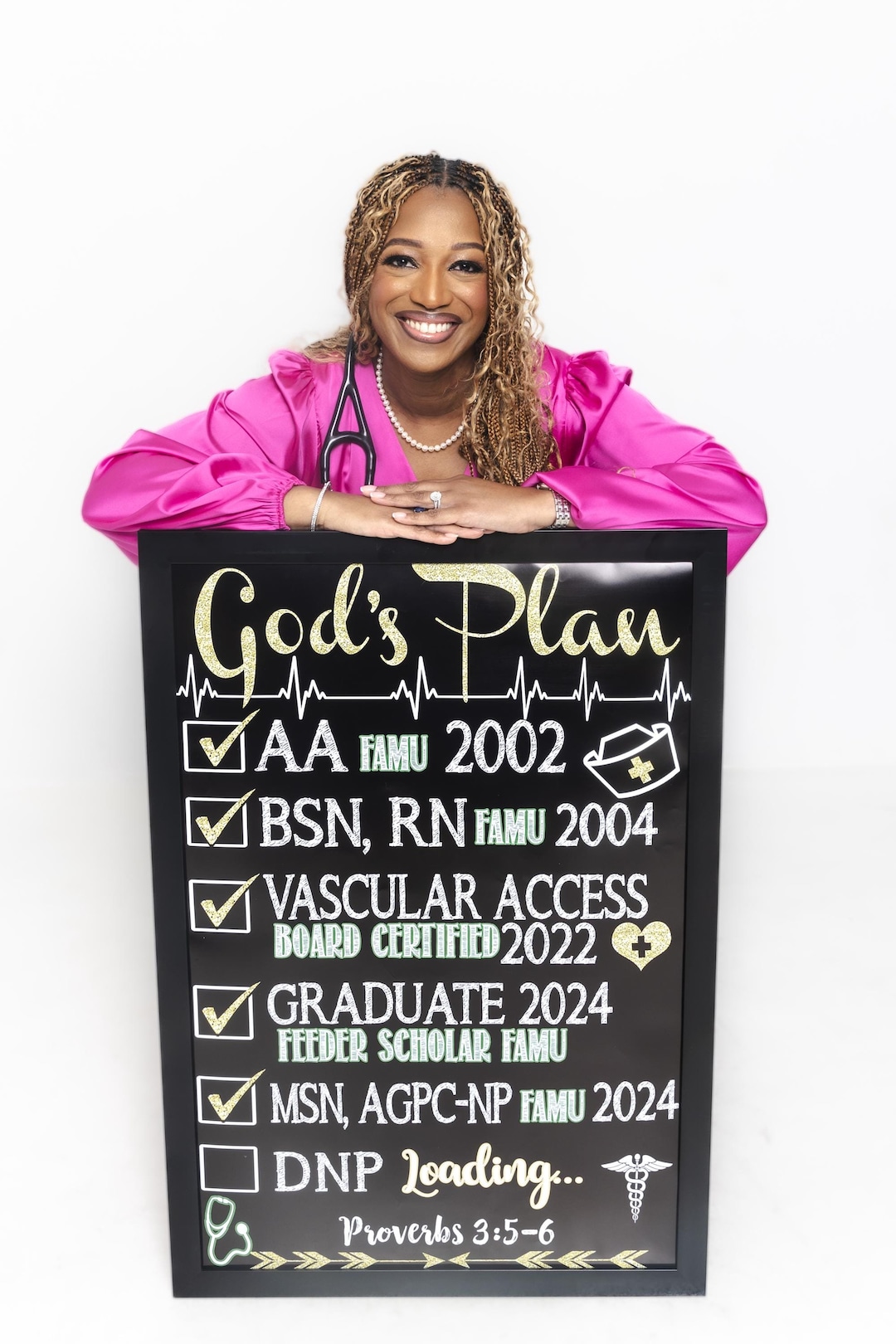 God's Plan Sign for Nursing Student Gifts and Graduation Decor, DNP ...