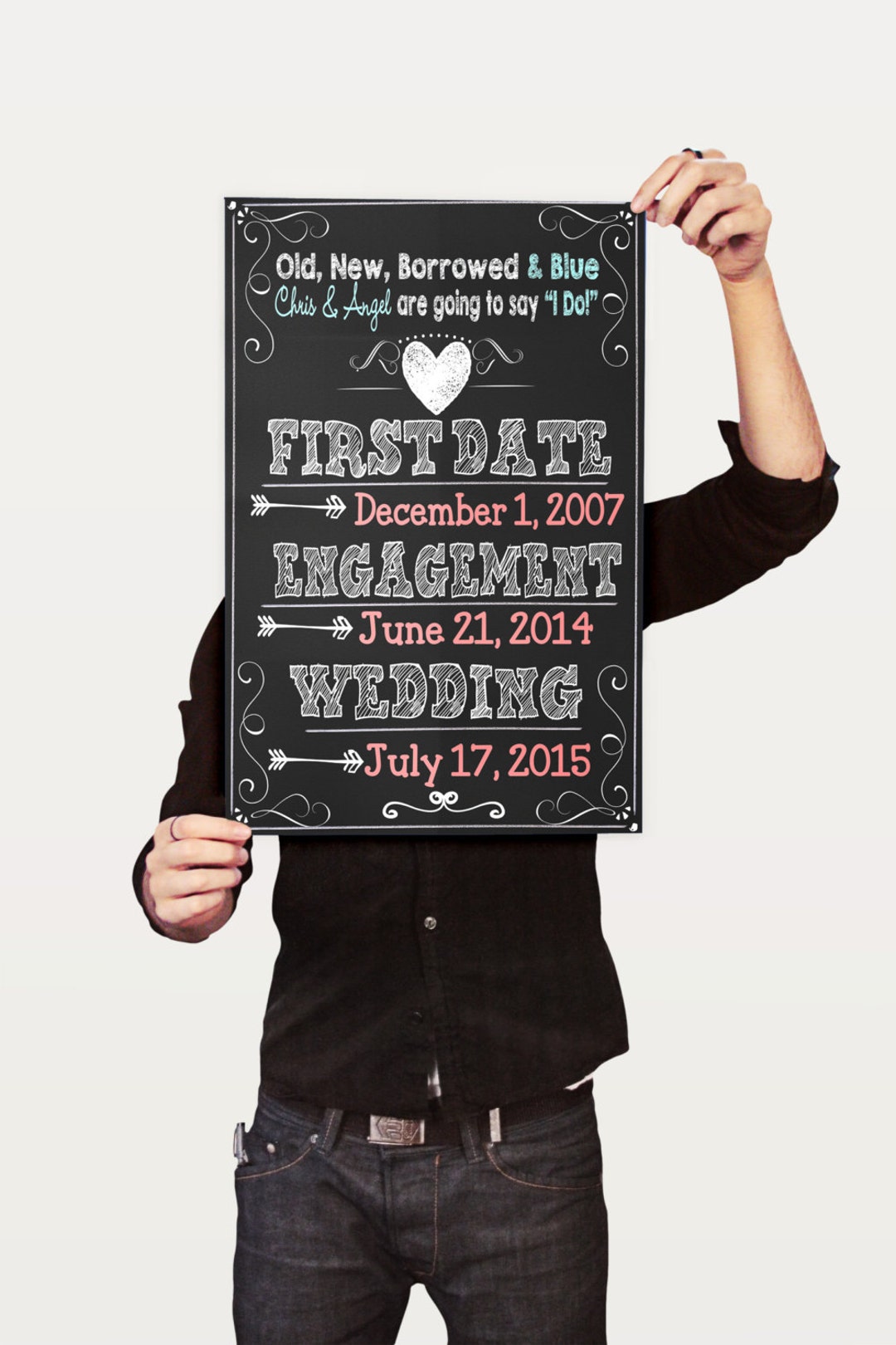 Important Date Sign, Our First Dates, Couples First Dates Sign ...