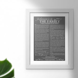 Family Proclamation Sign Printable, A Proclamation to the World Sign ...