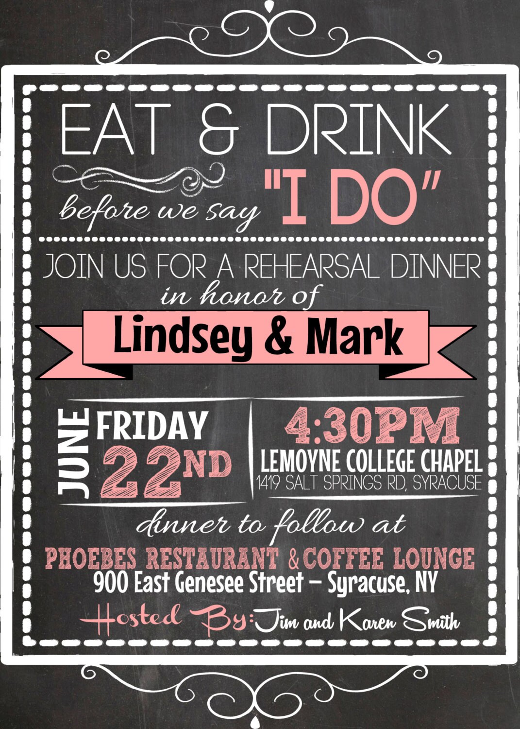 Eat Drink I Do Invitations Eat and Drink Before We Say I Do - Etsy