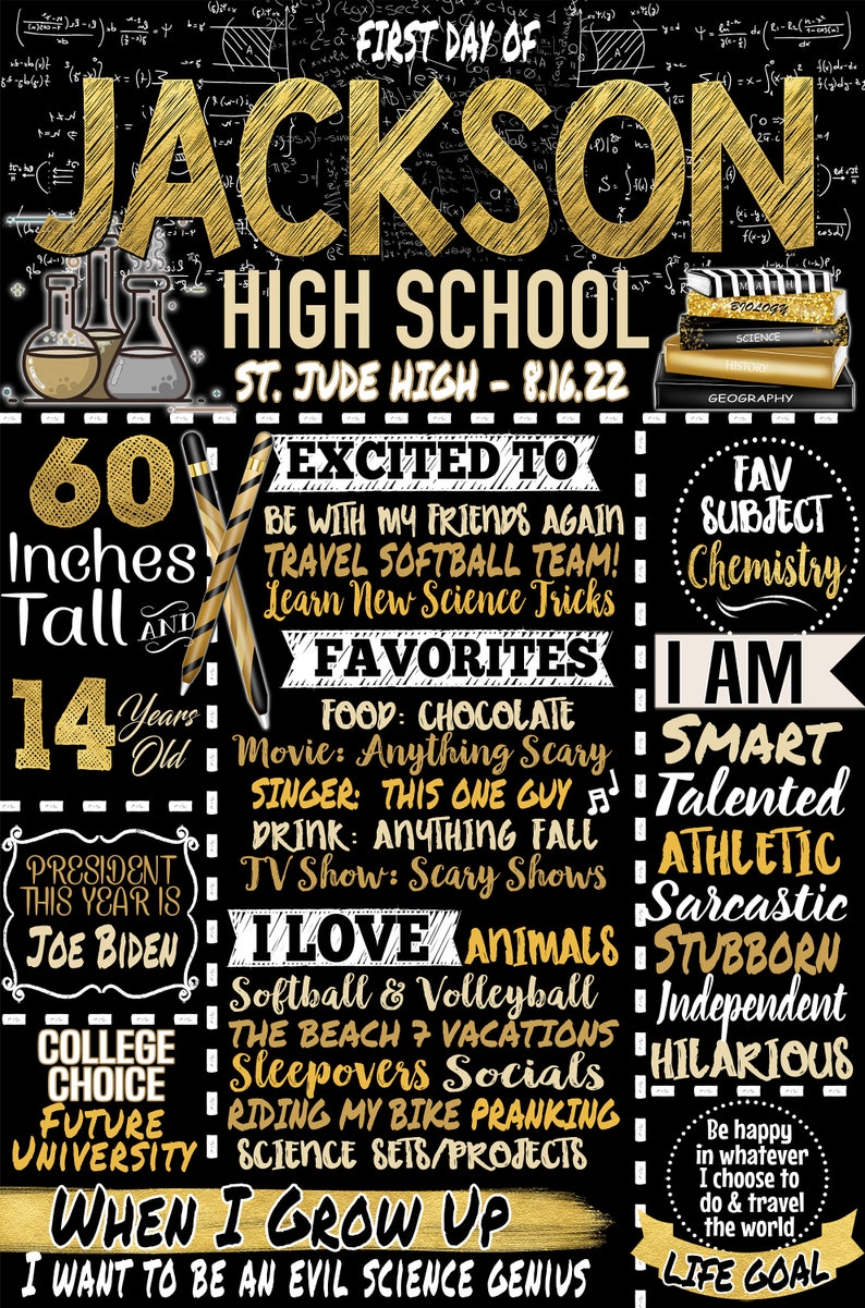 First Day of High School Sign for Girls Daughters 1st Day of - Etsy