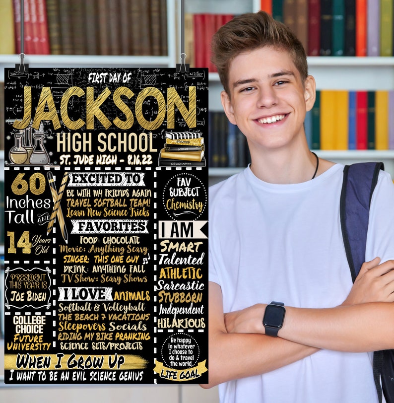 High School First Day of School Sign Middle School 1st Day of - Etsy