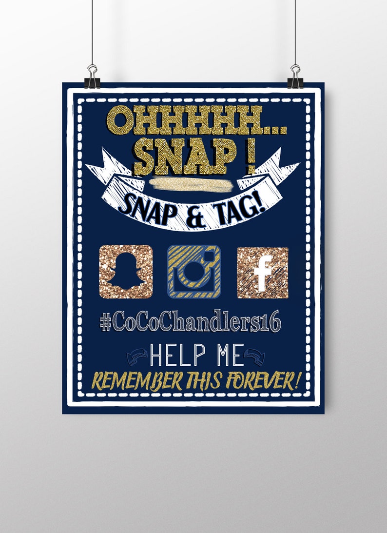 Oh Snap Sign Snap and Tag Sign Social Media Sign Custom - Etsy