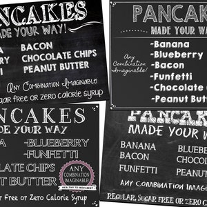 Bakery Sign, Custom Bakery Price Sign, Pancake Sign, Pancake Pricing ...