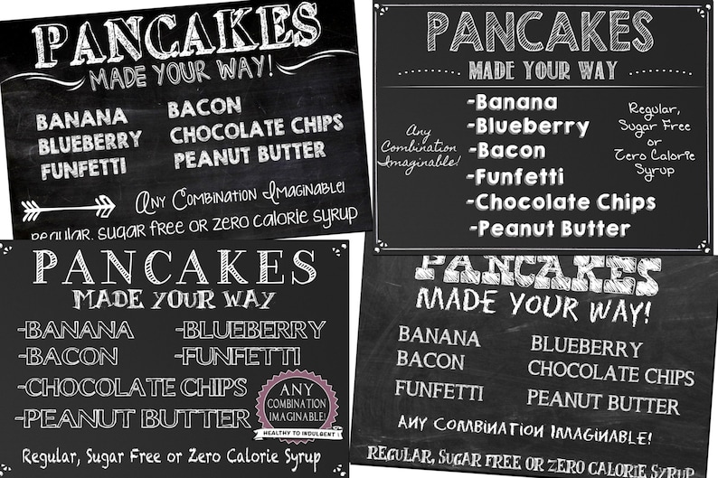 Bakery Sign Custom Bakery Price Sign Pancake Sign Pancake - Etsy Australia