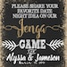 Jenga Game Sign, Date Night Sign, Bridal Shower Games, Share Favorite ...