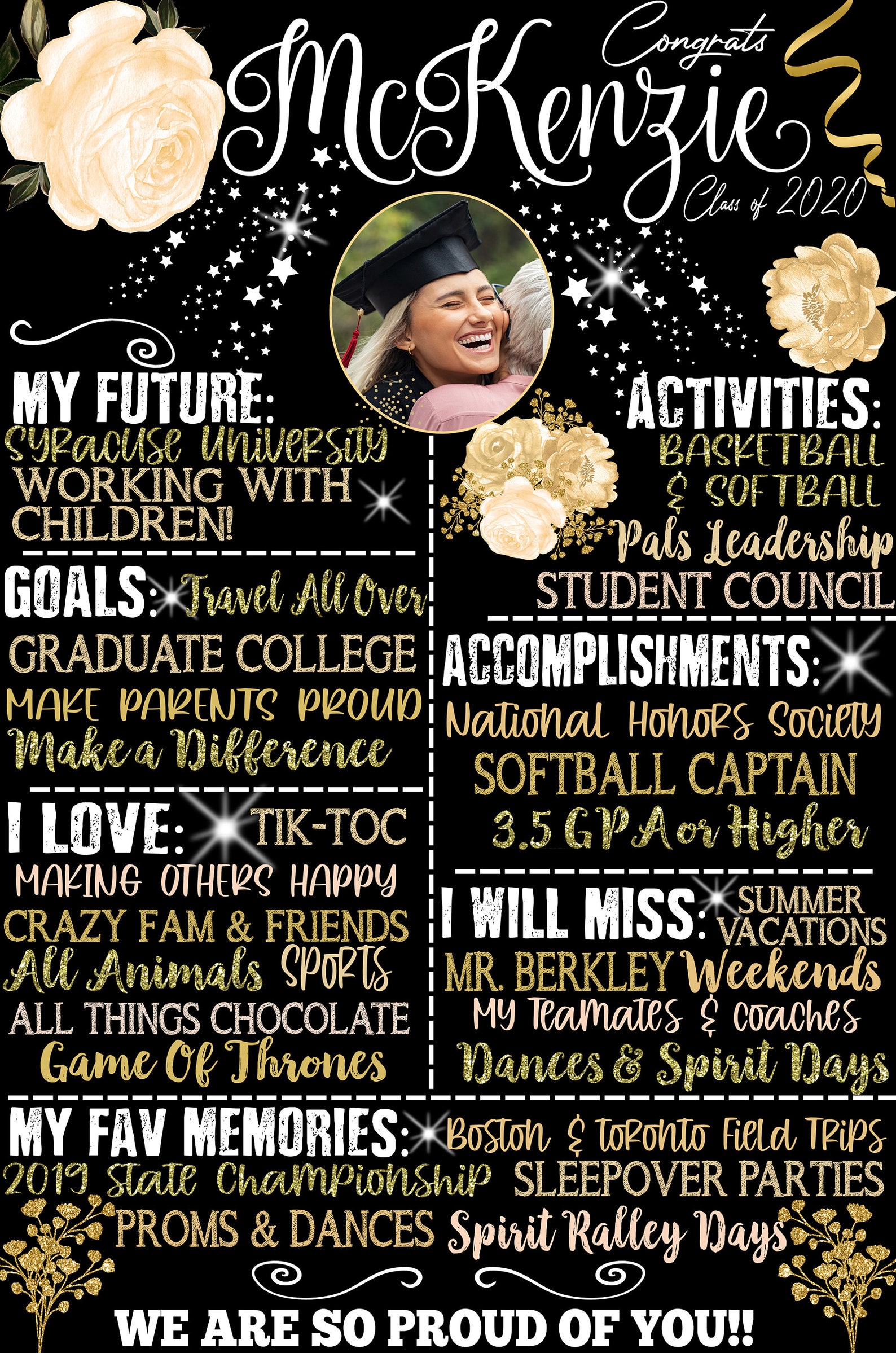 Gold Graduation Signs Grad Party Signs Personalized Unique - Etsy