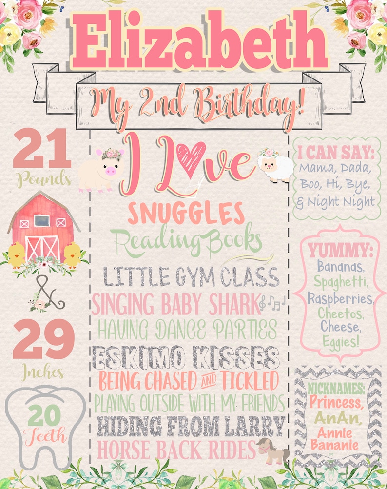 Rustic Farm Birthday Party Theme Girls Farm Birthday Party | Etsy