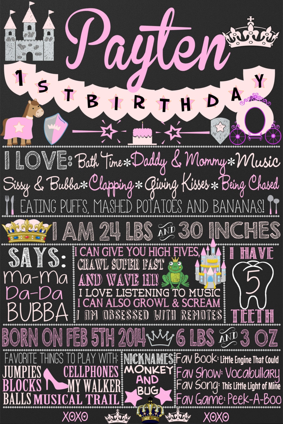 Custom Princess Birthday, Unique Princess Themed Birthday Party Decor ...