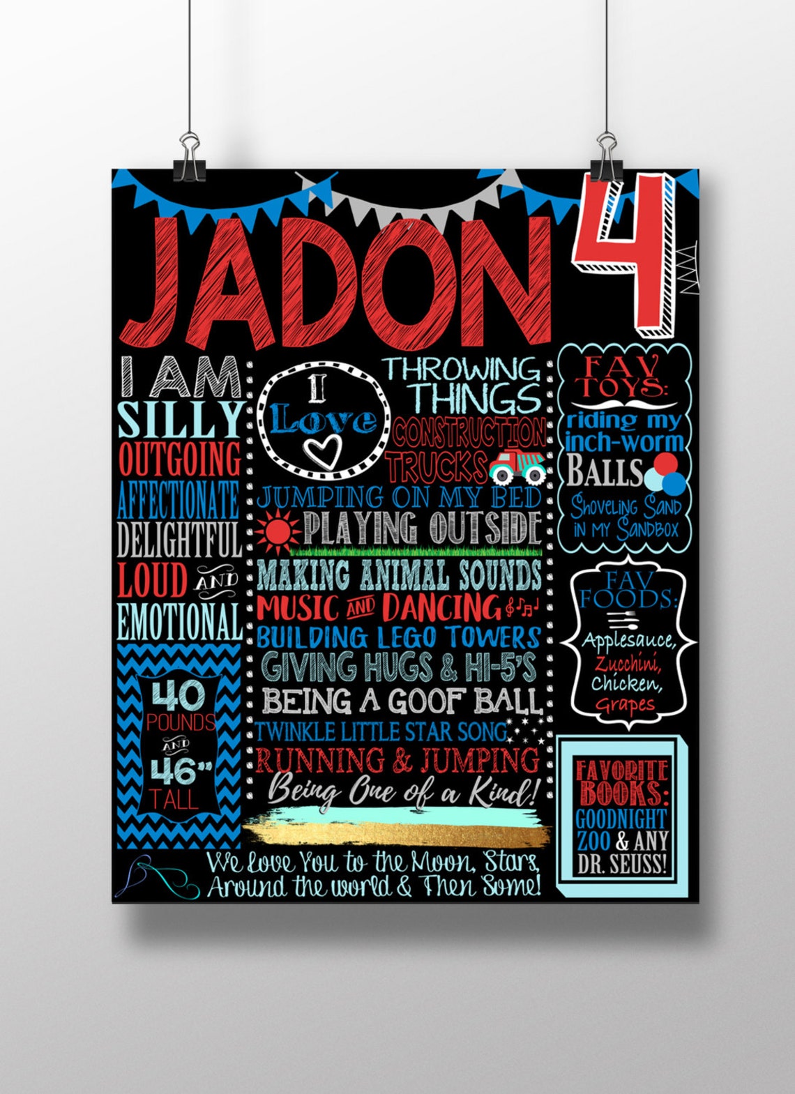 Boys Birthday Red Blue Birthday Boy Birthday Party Decor - Etsy