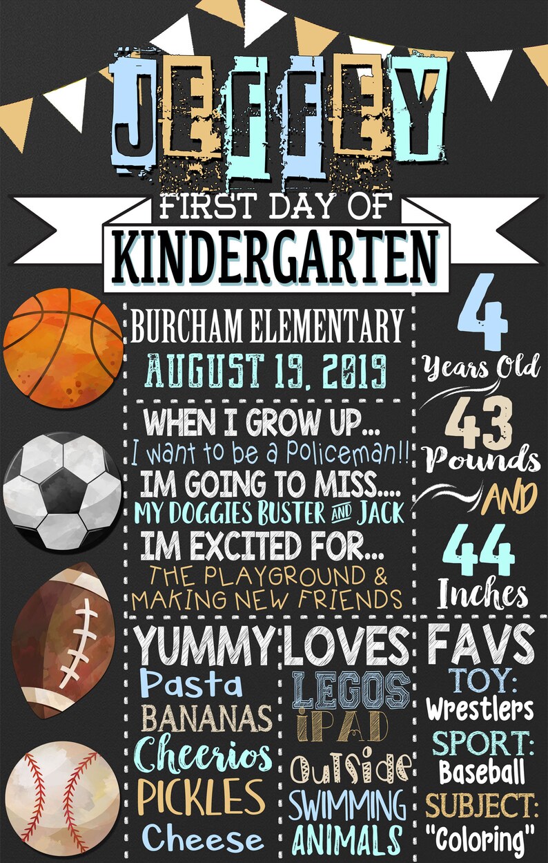 First Day of School 2022 Signs Sport Back to School - Etsy