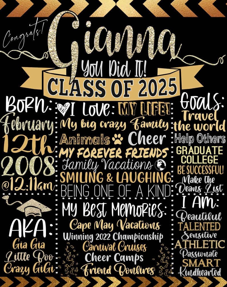 Graduation Sign, Class of 2026 Graduation Party Sign, Girls Graduation ...