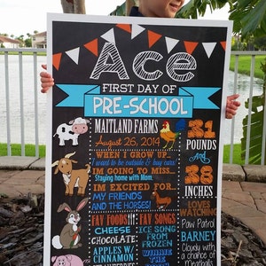 First Day of School Poster - First Day of School Signs - Animal First ...