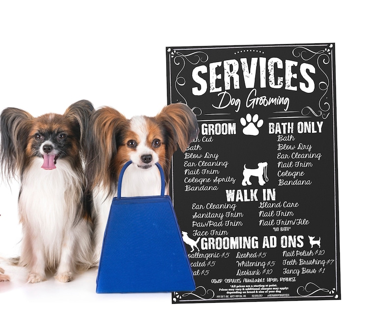 Pet Grooming Business Pet Salon Services Menu Pet Salon Menu - Etsy