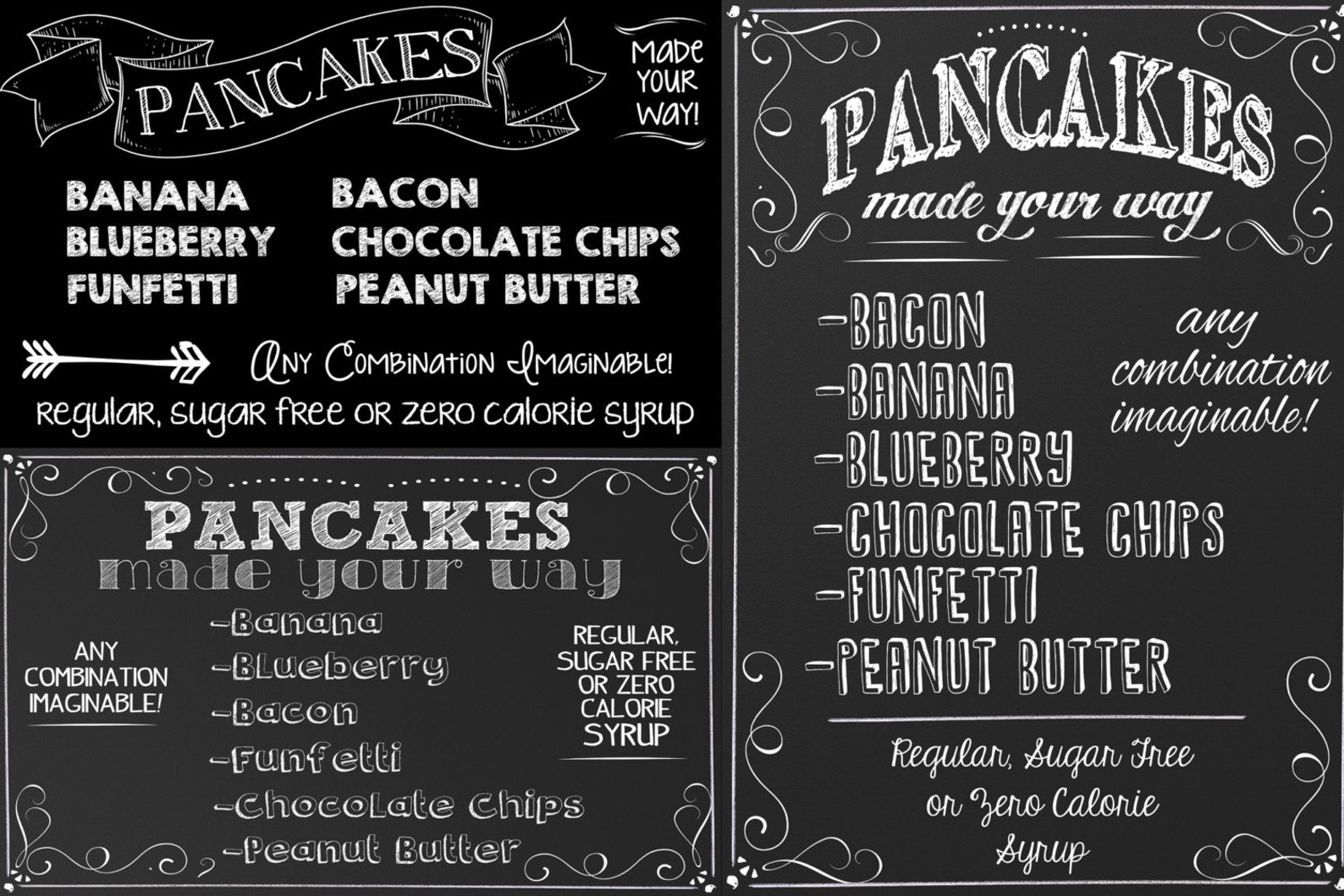 Bakery Sign Custom Bakery Price Sign Pancake Sign Pancake - Etsy