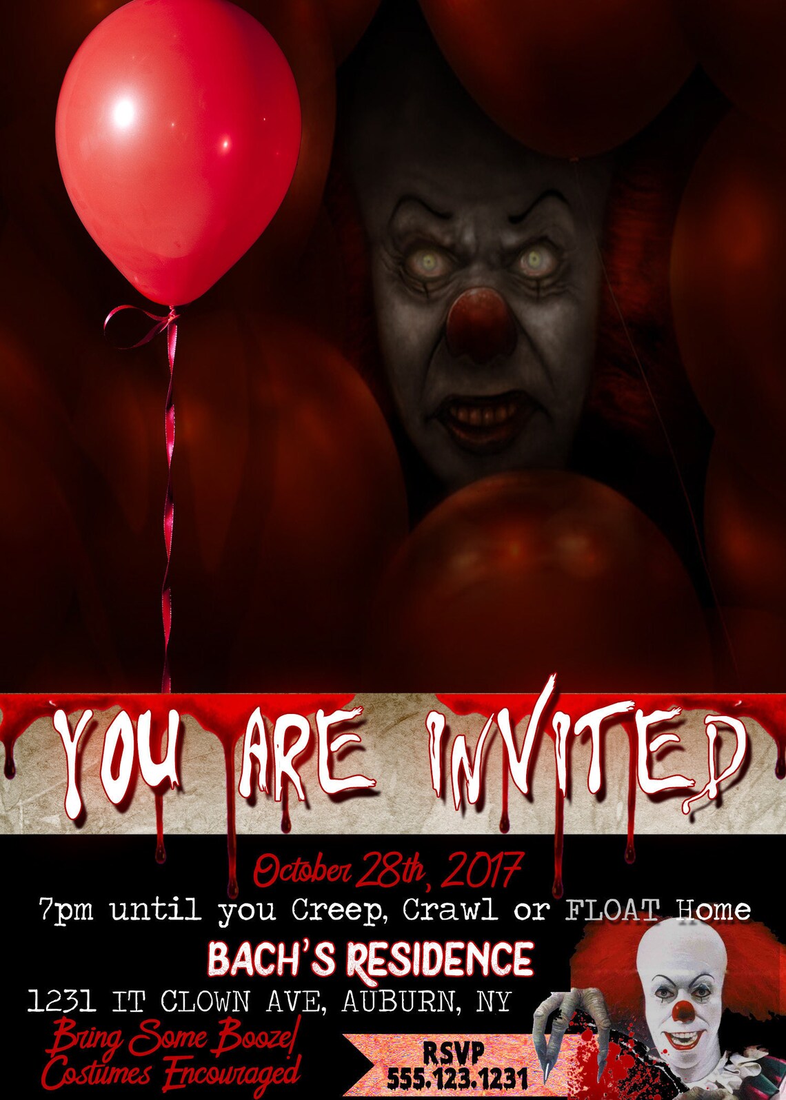 Scary Halloween Invitations - Scary Halloween Party - Creepy Invites ...