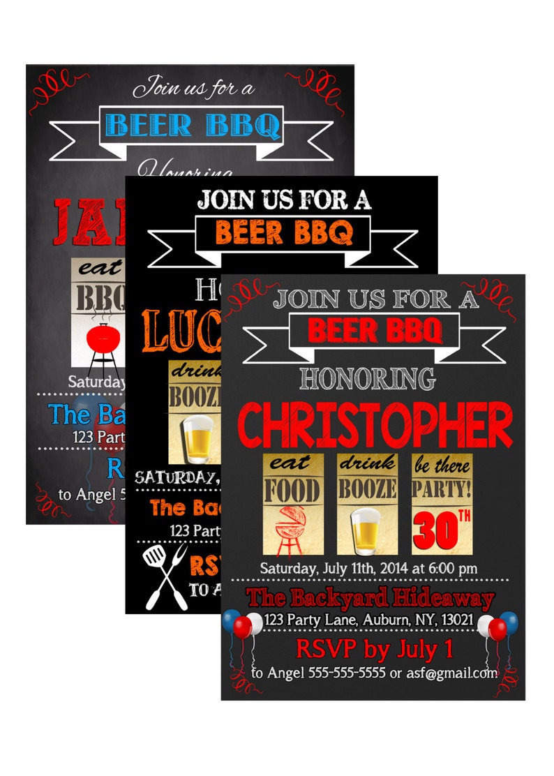 Modern Cookout Invitations Unique Bbq Invites Bbq Birthday - Etsy