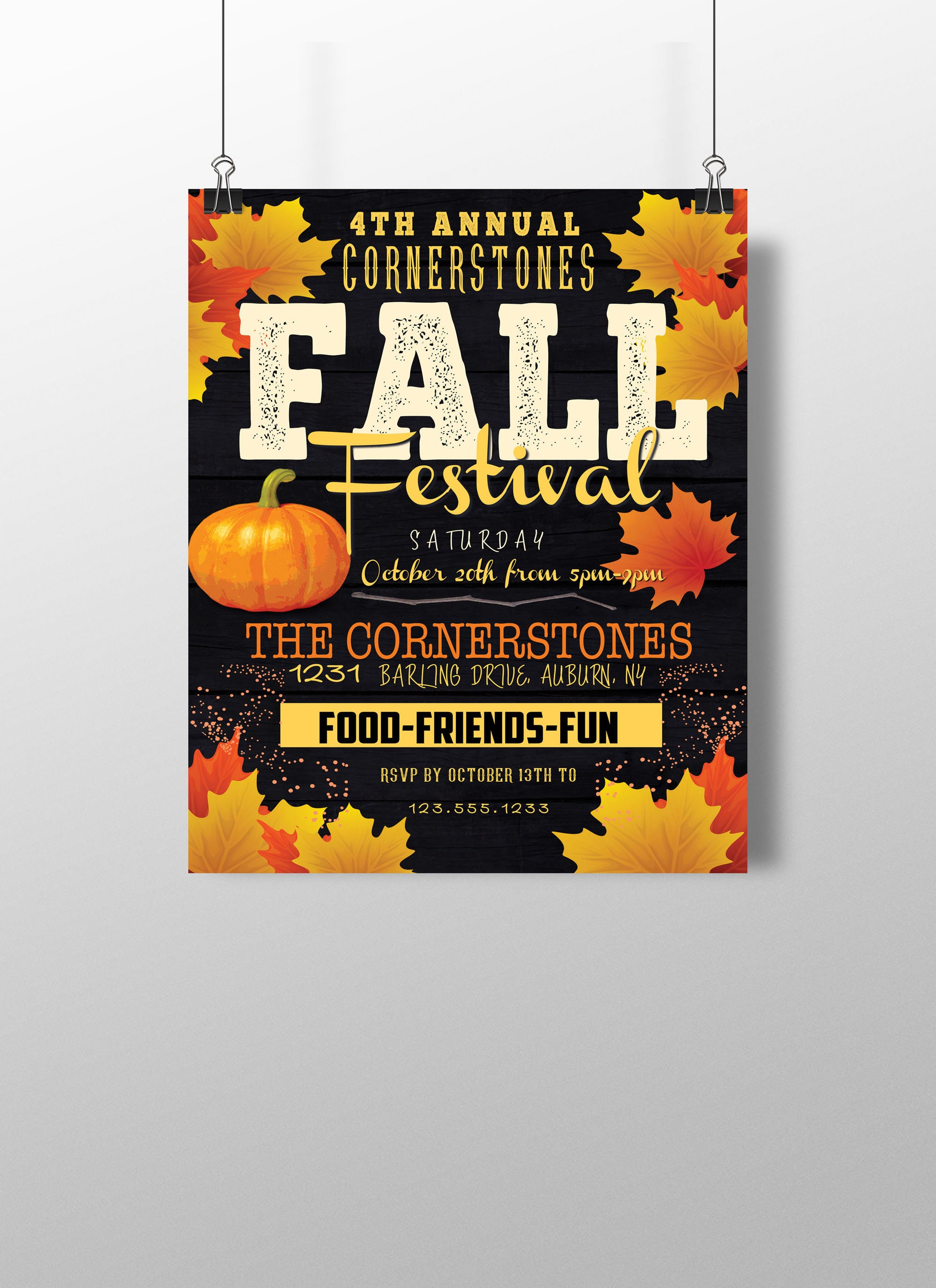 Fall Festival Birthday Invitation Templates