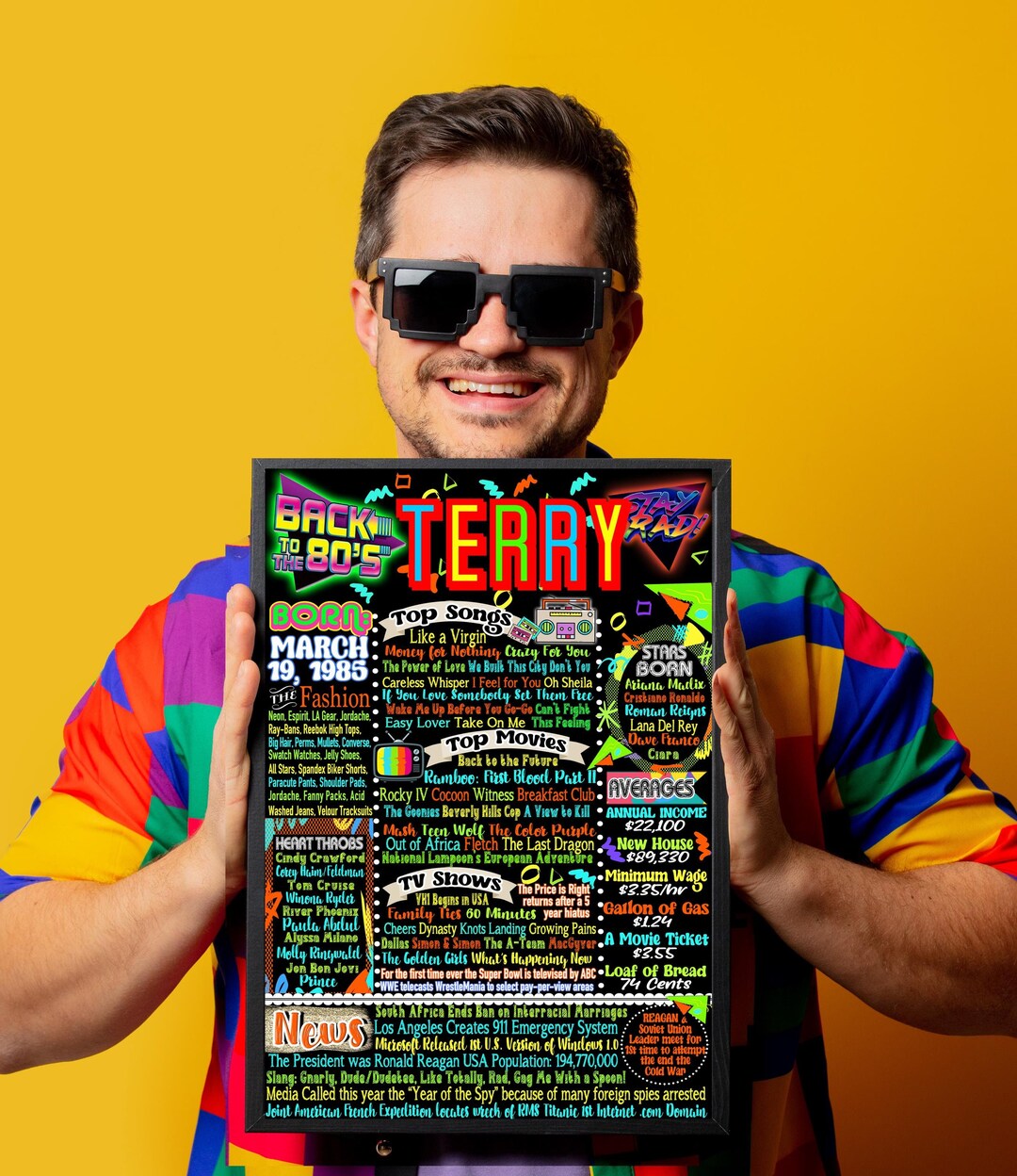 1985 Gifts Men, Back to the 80s Themed 40th Birthday Party Decor ...