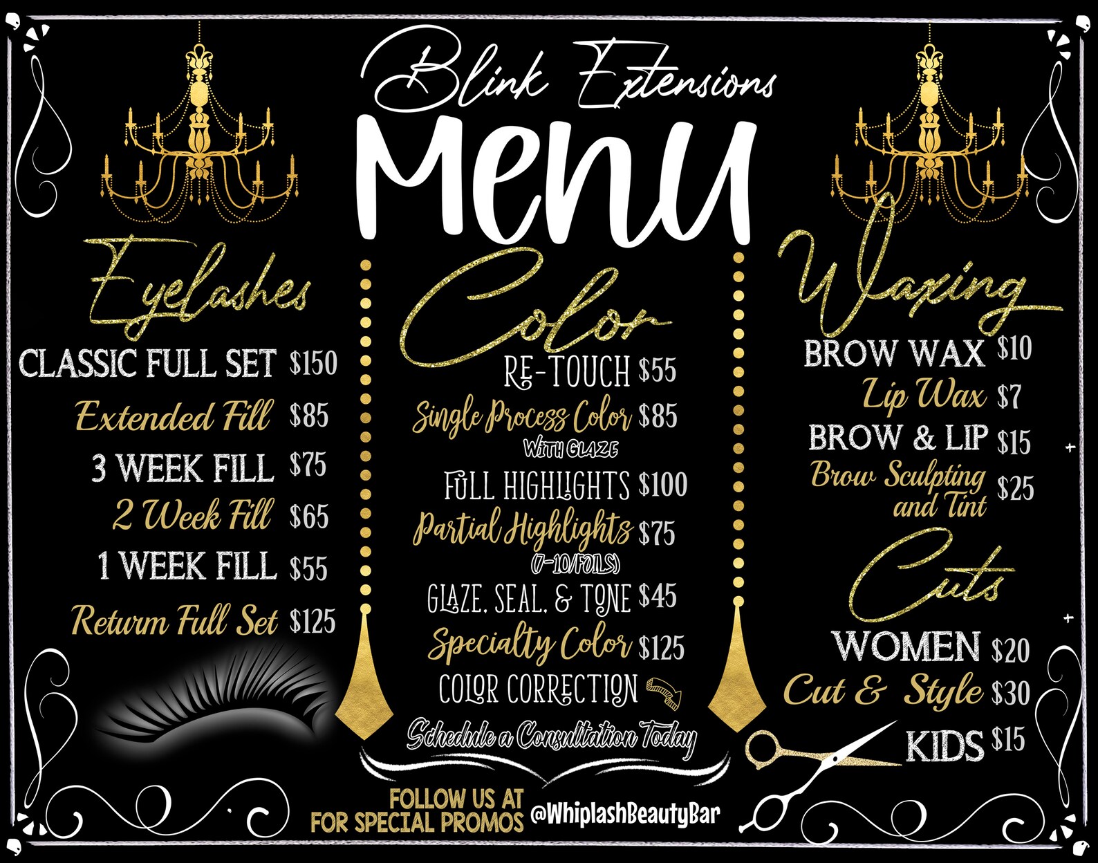 Beauty Salon Service Menu Template Custom Business Menu Etsy