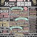 Sweet 16 Birthday Board Poster Custom for Any Age Gender, Unique 16th ...