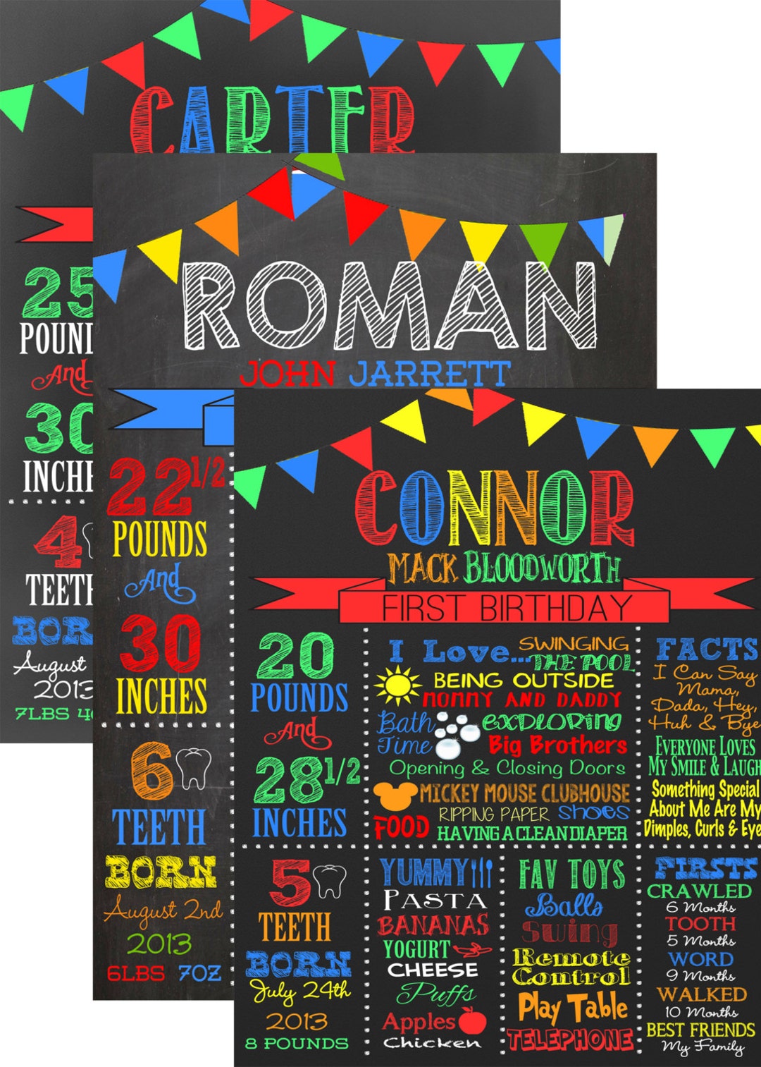 Primary Color 1st Birthday Party Decoration, 1st Birthday Primary ...