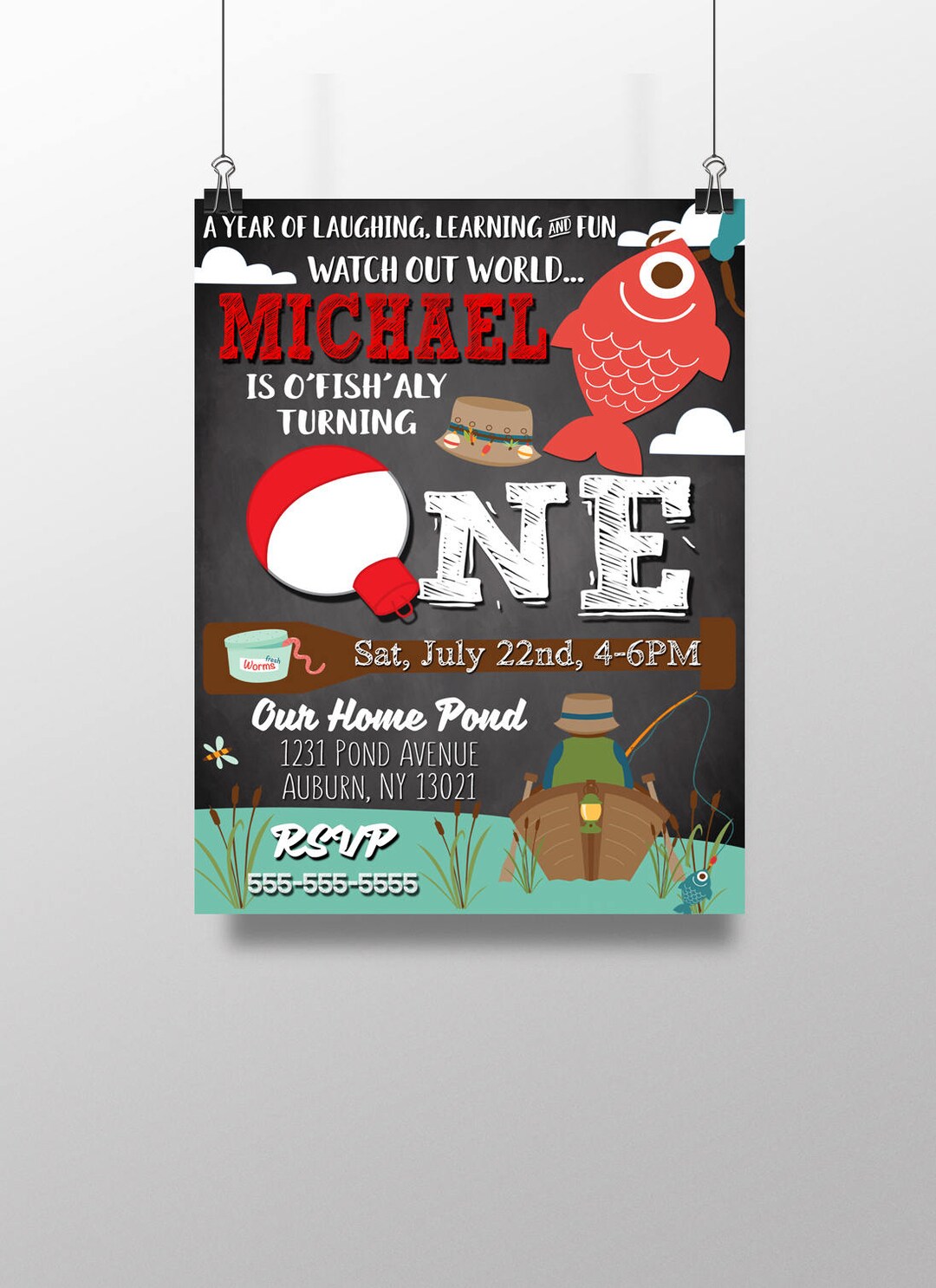 Big One Birthday Party Invitation, Big 1 Invite, Big One 1st Birthday ...
