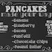 Bakery Sign, Custom Bakery Price Sign, Pancake Sign, Pancake Pricing ...