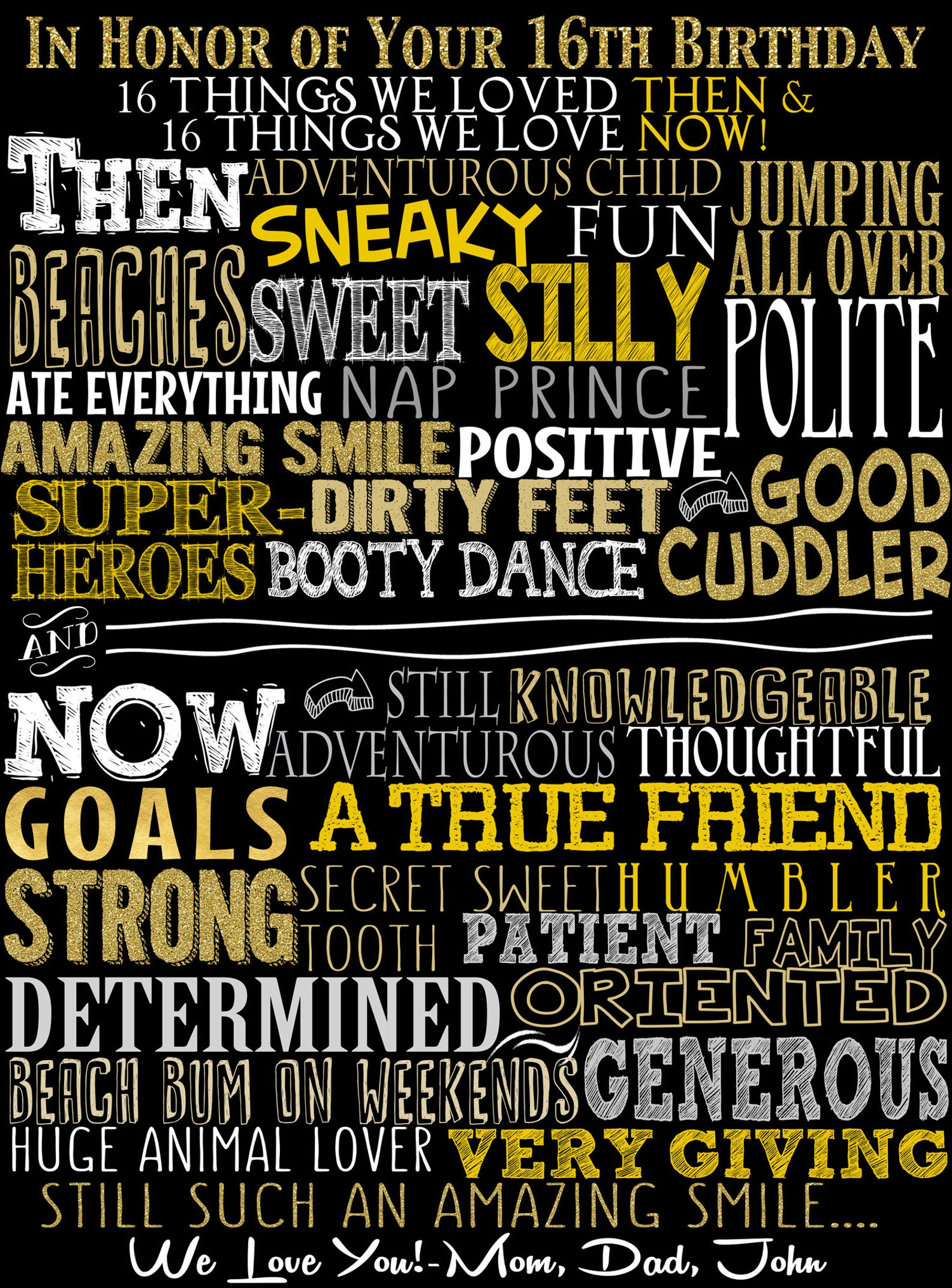 Sweet 16 Birthday Board Gold and Black Sweet 16 Modern 16th - Etsy