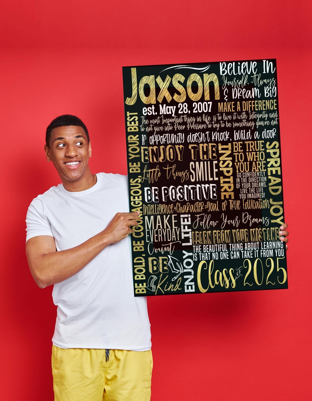 Graduation Sign Personalized, Class of 2025 Gift Ideas for Boys, Sons ...