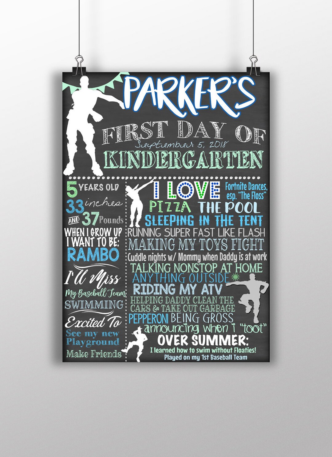 Parkour Back to School Sign, Parkour 1st Day of School Sign, Boys First ...