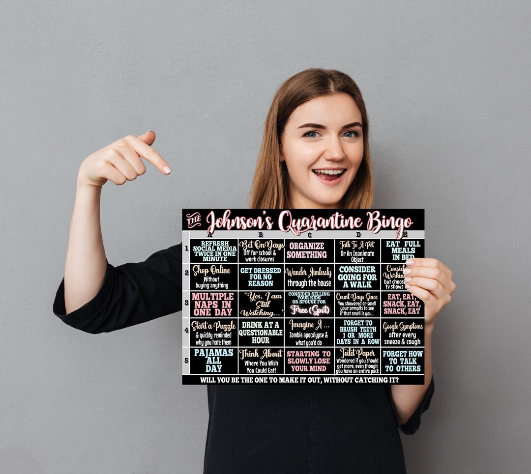 Quarantine Game, Make Quarantine Fun, Social Isolation BINGO, Games to ...