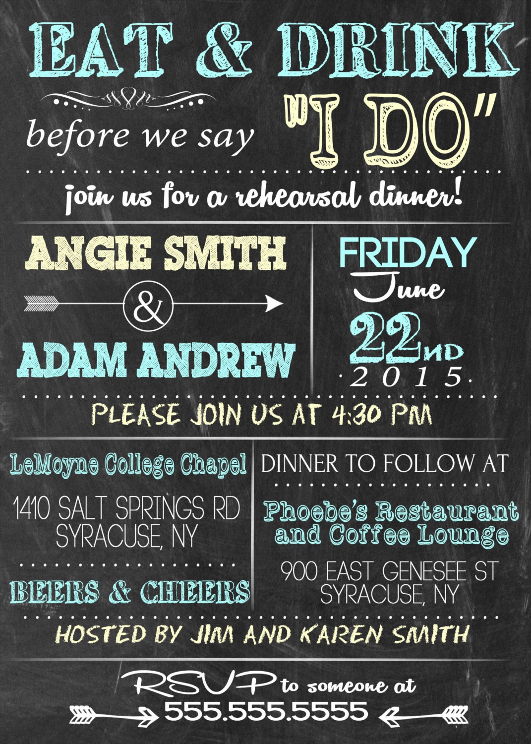 Eat Drink I Do Invitations Eat and Drink Before We Say I Do - Etsy