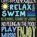 Pool Sign, Custom Outdoor Chalkboard Style Pool Sign, Pool Rules Sign ...