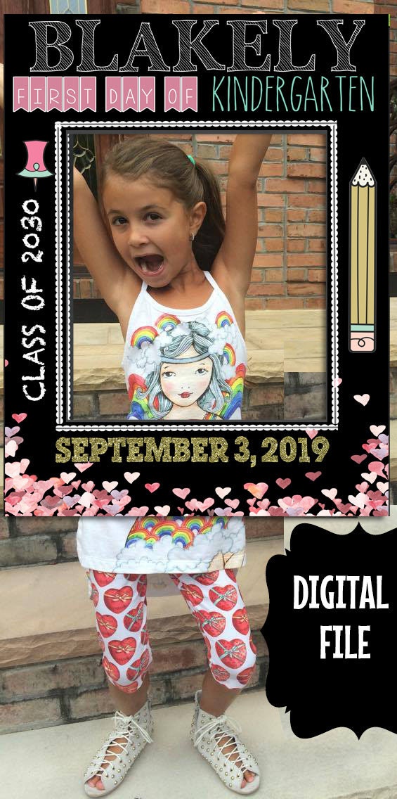 1st Day of School Photo Prop Sign, First Day of School Photo Booth ...