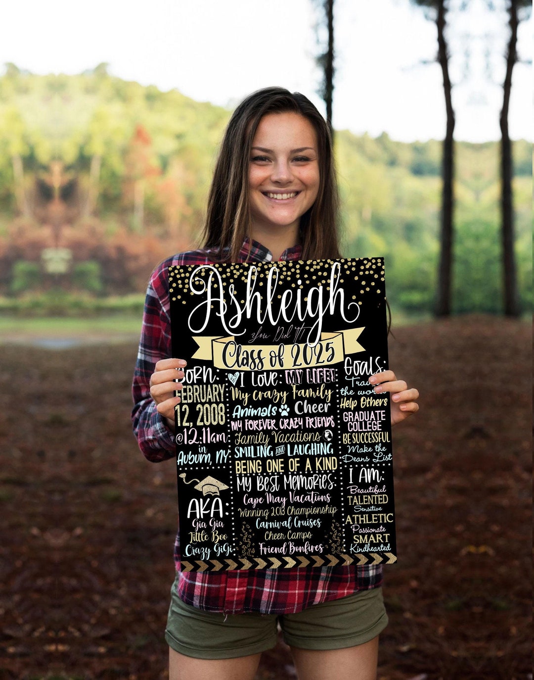 Graduation Sign, Class of 2025 Graduation Party Sign, Girls Graduation ...