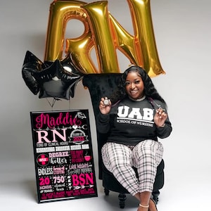 RN Sign for Nursing Student Gifts and Graduation Decor, Nurse Graduate ...