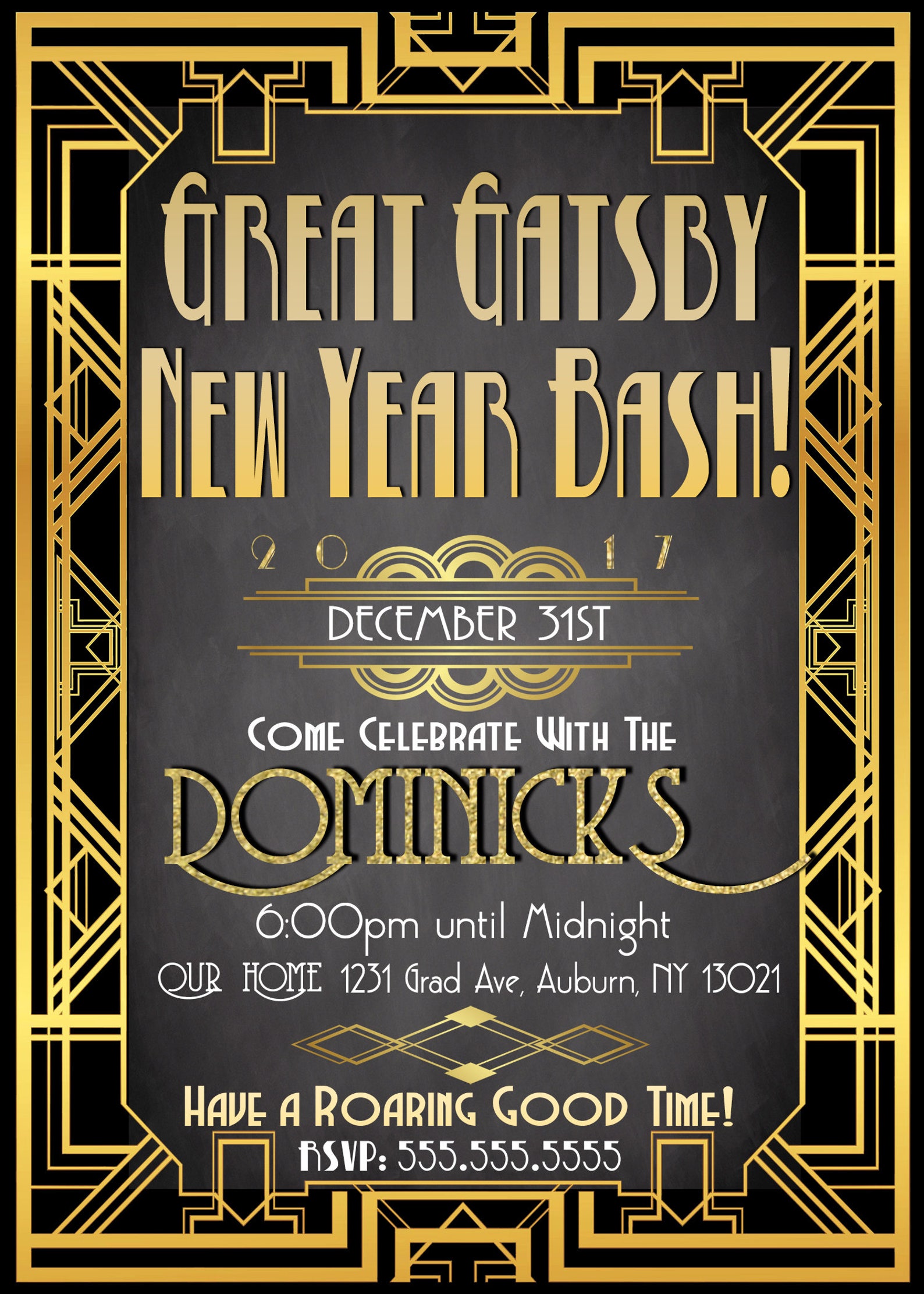 Great Gatsby Party Invitations Great Gatsby Invites New - Etsy