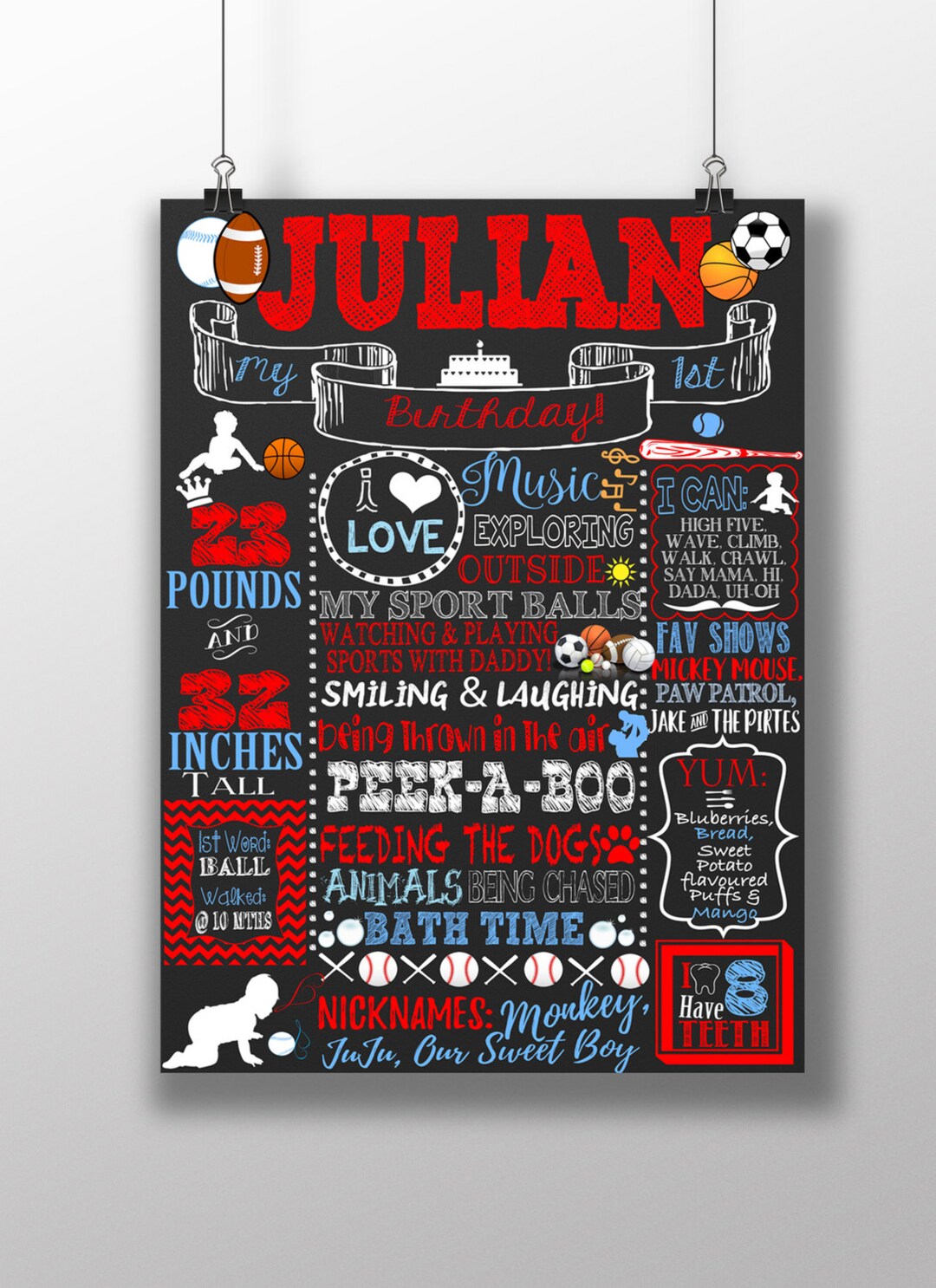 Sport Birthday, Sport Birthday Party Sign, Allstar Birthday Board ...