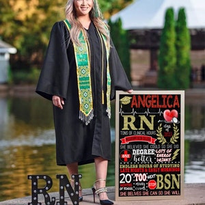 RN Sign for Nursing Student Gifts and Graduation Decor, Nurse Graduate ...