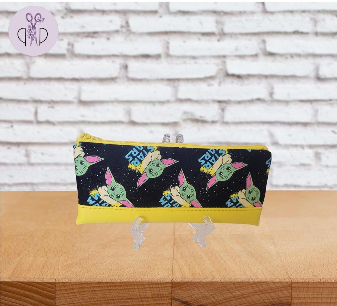 Space Star Black and Yellow Pencil Pouch | Zipper Pouch | Stationery - Etsy