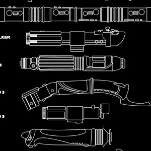 Lightsabers - Detailed Vector - Builders and Films They Appeared In. - Etsy