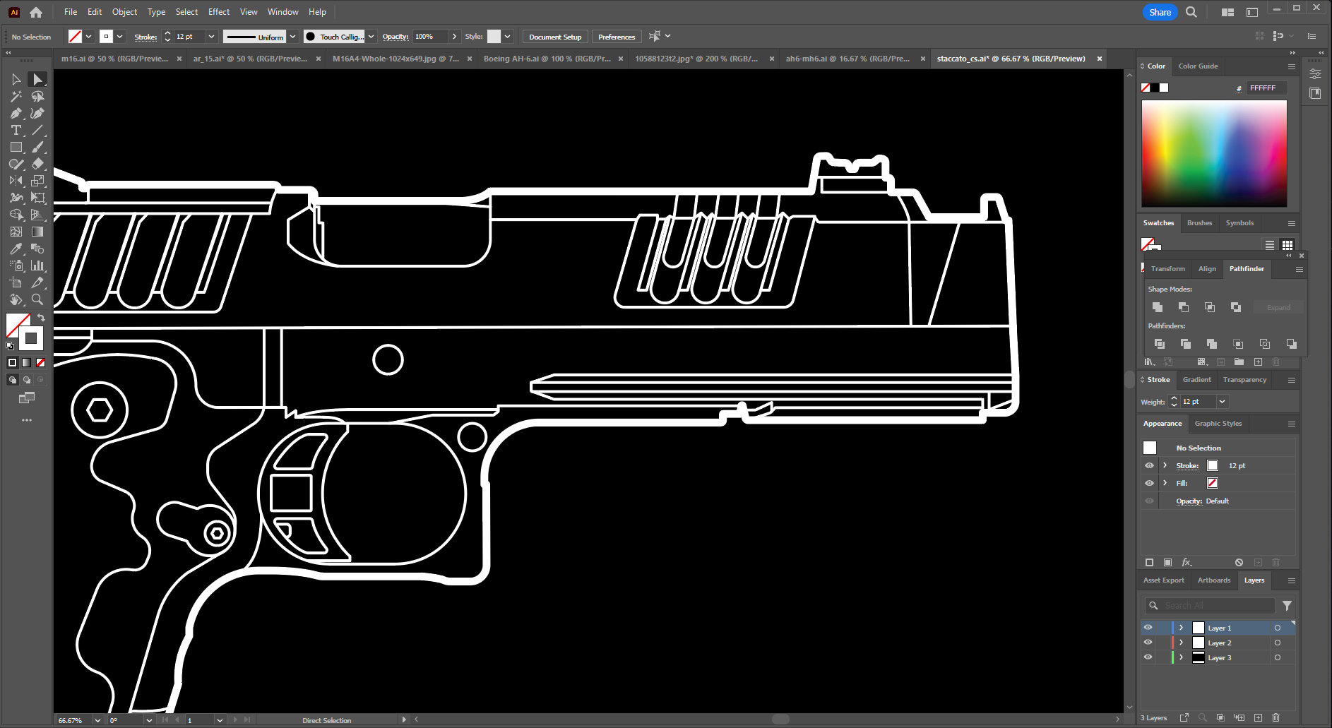 Highly Detailed Staccato CS Vector - Etsy