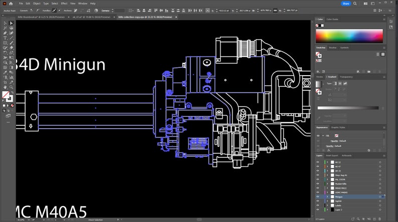 Highly Detailed Rifle SVG Collection in Vector Format - Etsy