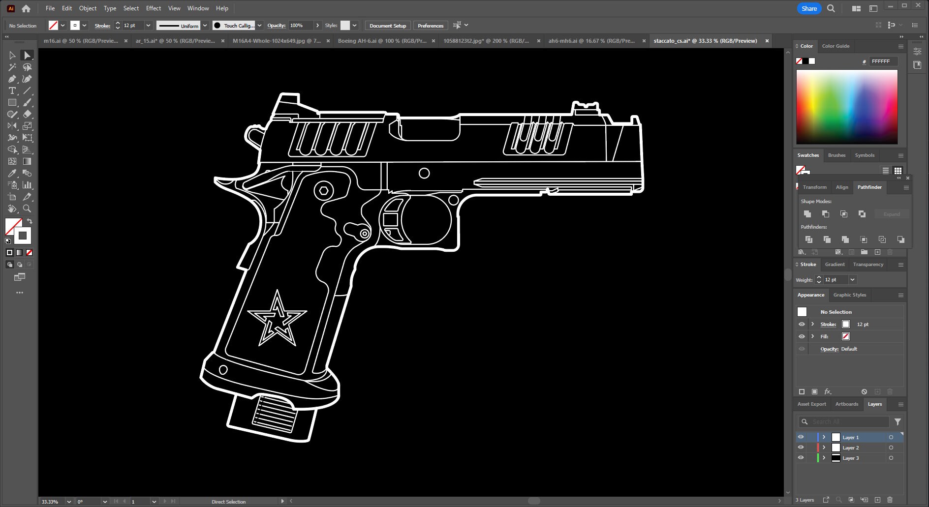 Highly Detailed Staccato CS Vector - Etsy