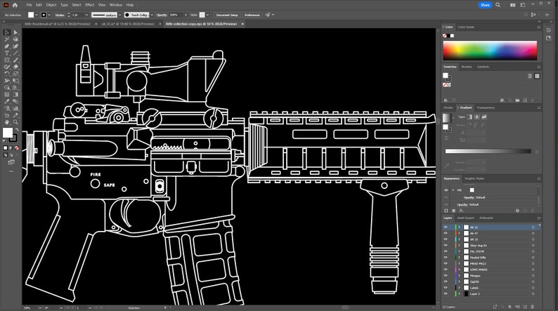 Highly Detailed Rifle SVG Collection in Vector Format - Etsy