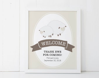 Sheep Welcome Shower Sign - Etsy