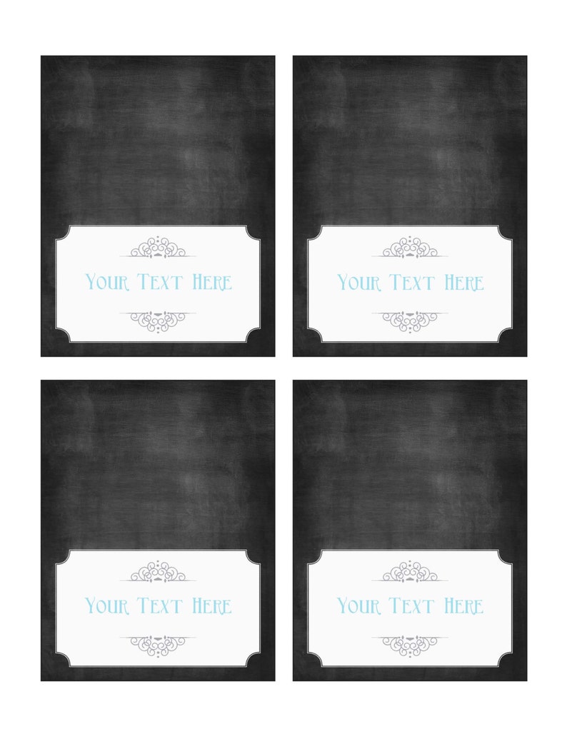 Chalkboard Place Cards instant Download Edit & Print - Etsy